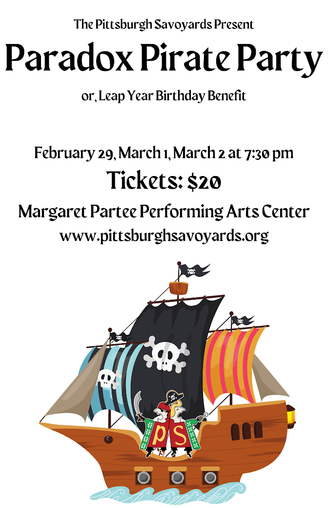Paradox Pirate Party: a Leap Year Birthday Benefit! | Pittsburgh Savoyards